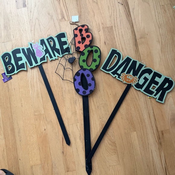 Holiday | Halloween Yard Sign Set Beware Boo Danger | Poshmark